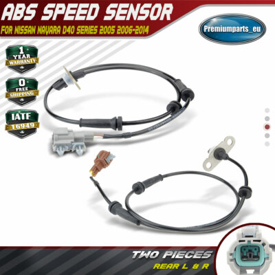 2x ABS Sensor Rear Left and Right for Nissan Navara D40 2005-2014 ...