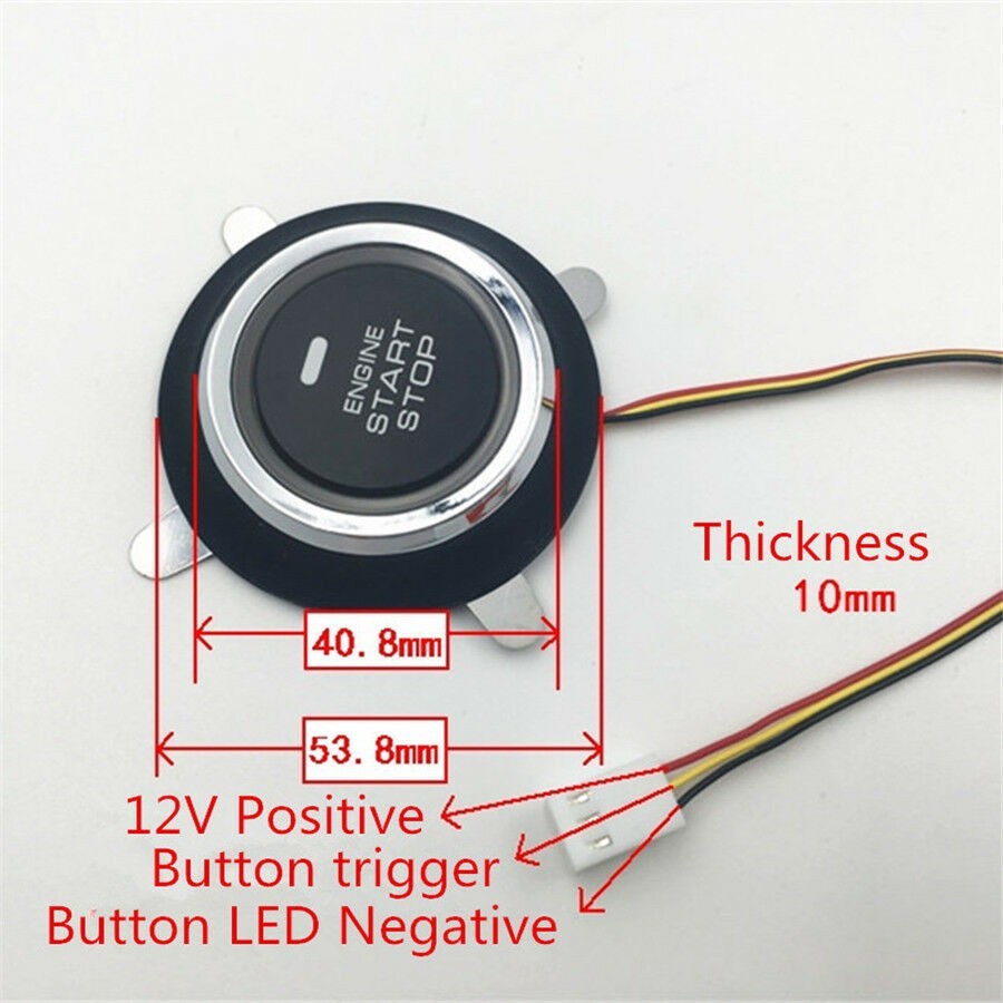 Car Switch Engine Push Button For Keyless Entry&Pusher Kit Parts | eBay