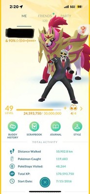 STACKED POKÉMON GO ACCOUNT LVL 49 1300+ Shinies 2x PVP LEGEND RARE | eBay