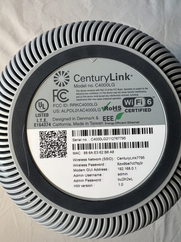***CenturyLink C4000LG Wireless 802.11AX Modem/Router Combo** | eBay