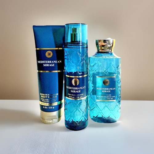 3 Pc Bath & Body Works MEDITERRANEAN MIRAGE Mist + Body Wash + Body ...