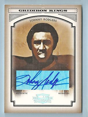 JOHNNY RODGERS 2006 DONRUSS GRIDIRON KINGS COLLEGIATE SIGNATURE ...