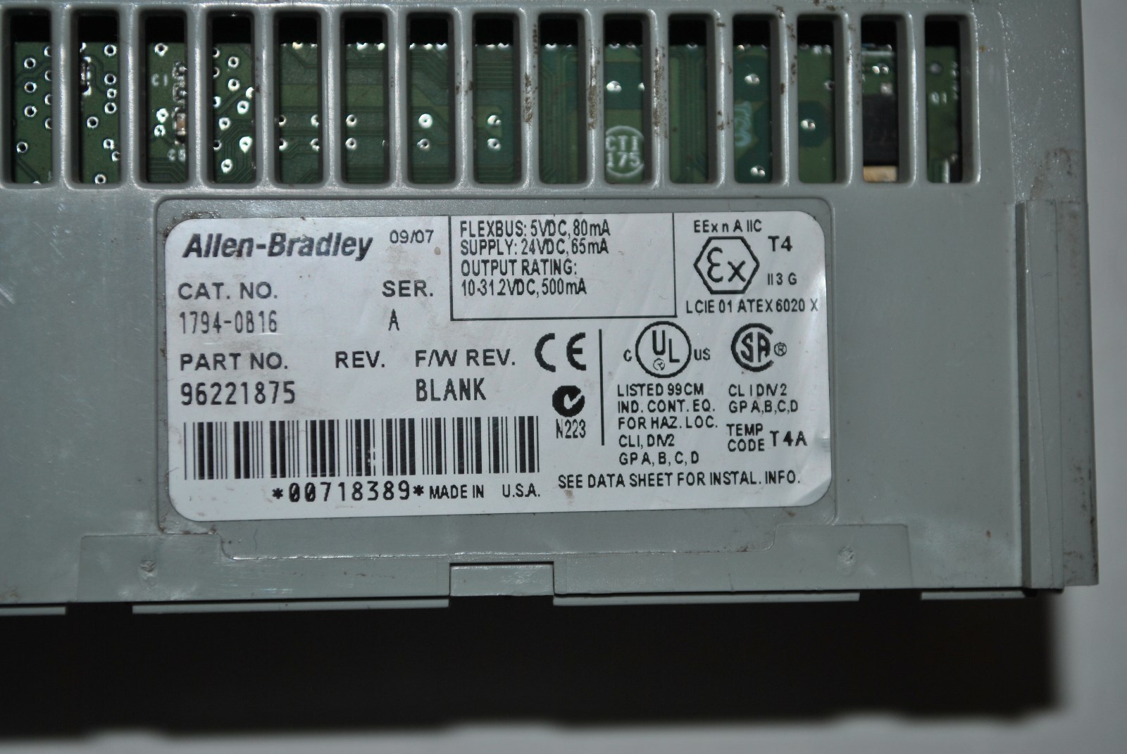 1794-OB16 ALLEN BRADLEY OUTPUT MODULE WITH 1794-TB3 | eBay