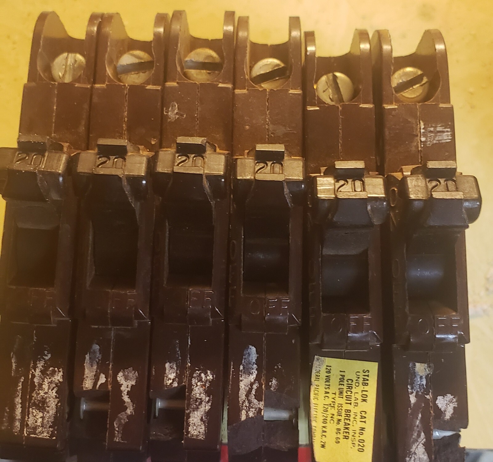Federal Electric NA120, 1 Pole 20 Amp Type NA Circuit Breaker Black ...