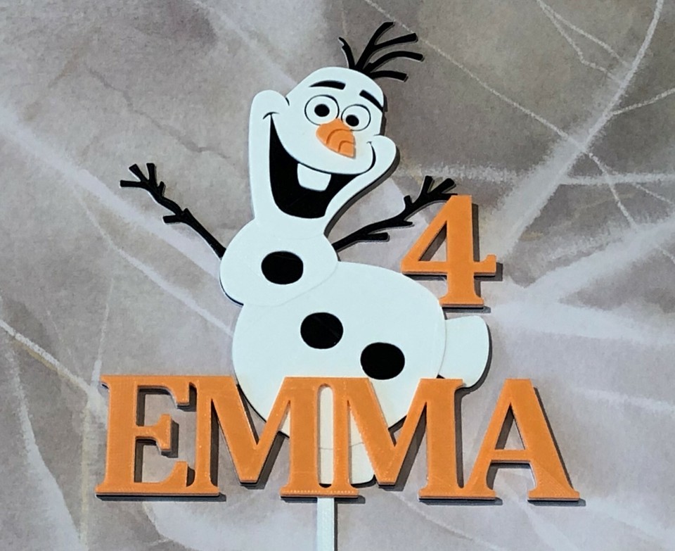 Olaf Cake Topper, Personalized Frozen Snowman Cake Topper Disney | eBay