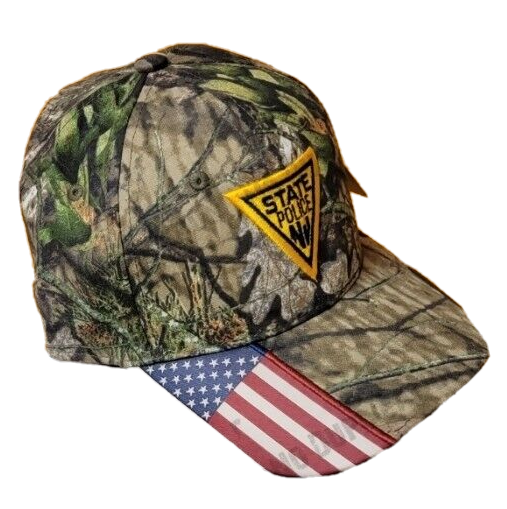 OFFICIAL NJ STATE POLICE NJSP -EMBROIDERED HAT WITH USA FLAG ON SIDE ...