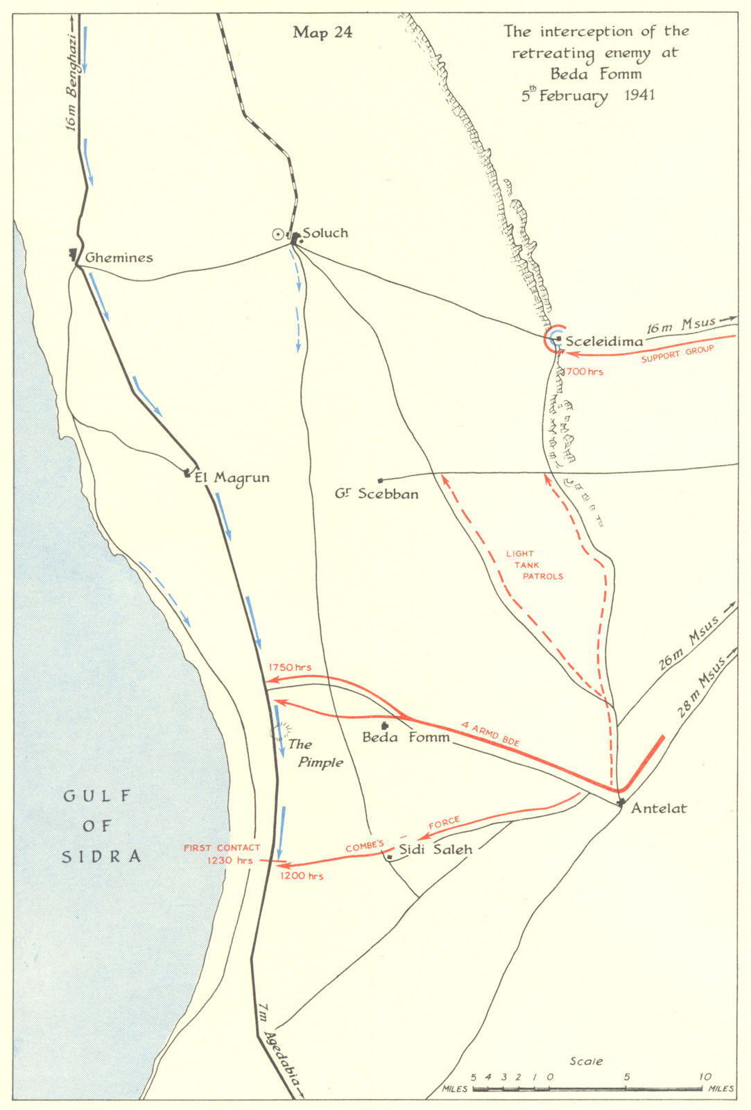 Cyrenaica Libya. 5 Feb 1941. Battle of Beda Fomm. World War 2 1954 old ...