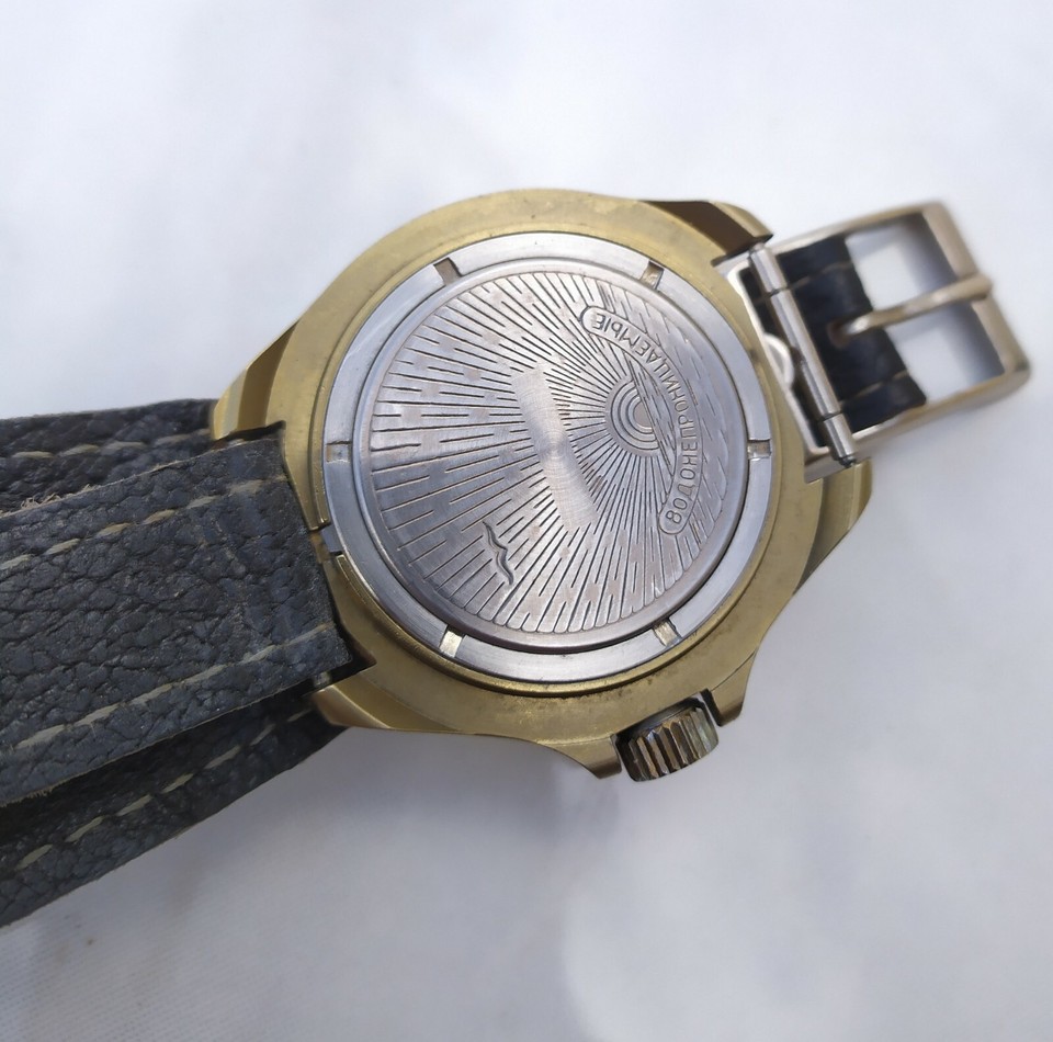 Vintage Vostok Amphibian Military Russian Tank Mechanical Gold Watch 17 ...