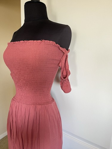 Young Fabulous & Broke Womens Peach Scrunch top/ Wrap Dress XS | eBay