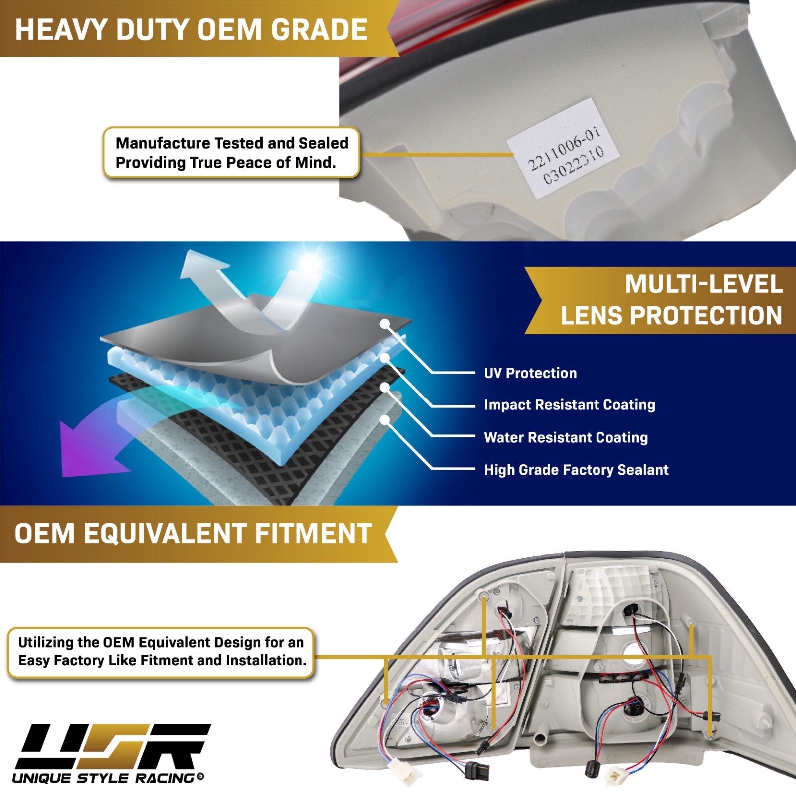 JDM Style LED Upgrade Red/Clear 4 Pc Tail Light For 2001-2003 Lexus ...