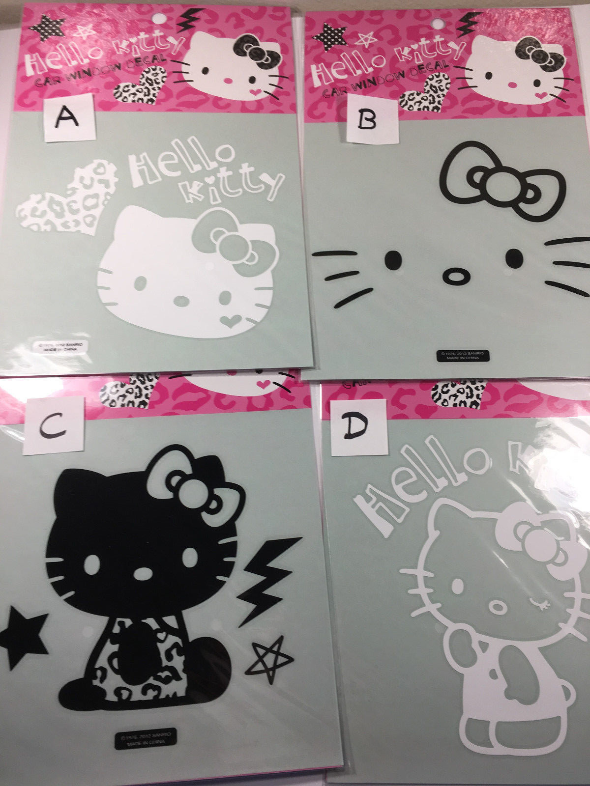 Hello Kitty Window Decal White Face or Sitting or Standing Kitty | eBay