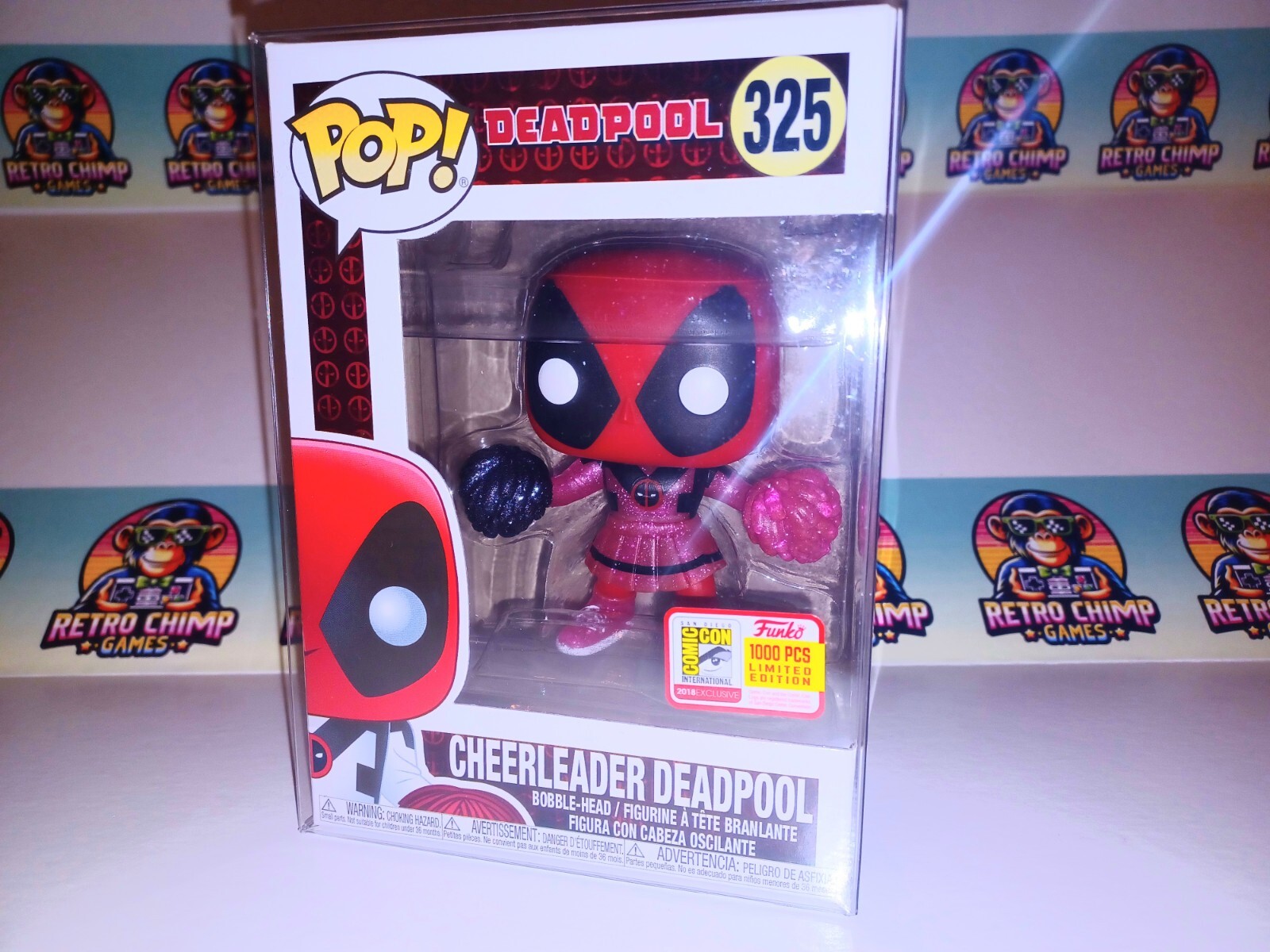Cheerleader Deadpool (325) 2018 SDCC Exclusive Glitter Dress Funko Pop ...