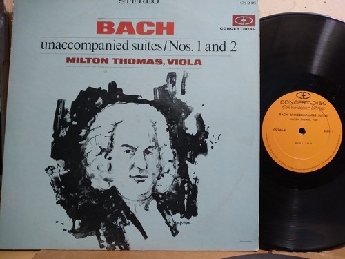 Concert-Disc CS 246-48 THOMAS Viola BACH 6 SOLO SUITES 1964 3LP VG++ TO ...