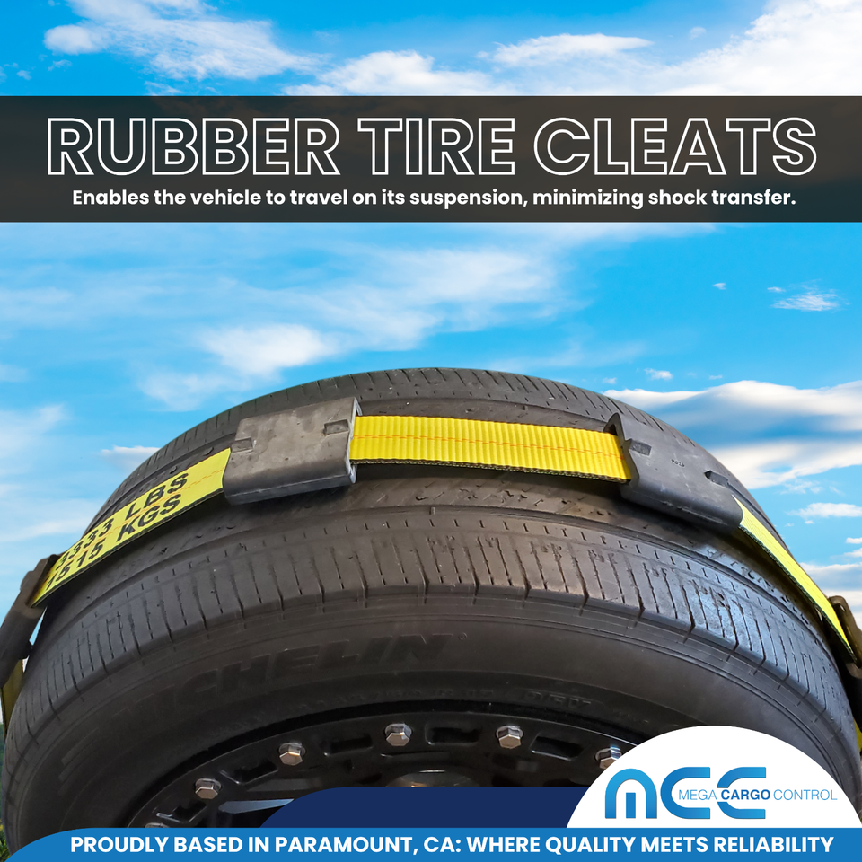 12 Pack Rubber Tire Cleat Tread Grab for Car Auto Hauler 2" Tie Down ...