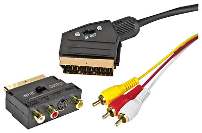 1.5m Scart Audio Video Connecting Kit - Black 8889814 | eBay UK