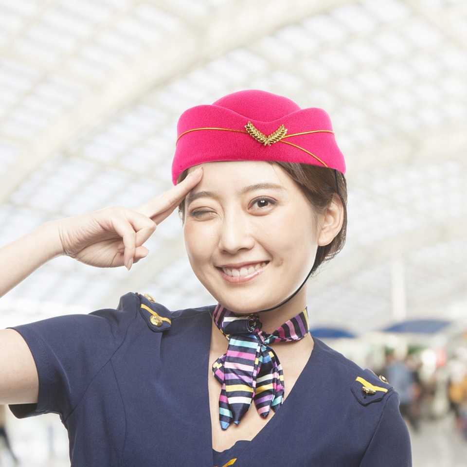 Band Costume Hat Airplane Hostess Hat Uniform for Decor flight ...