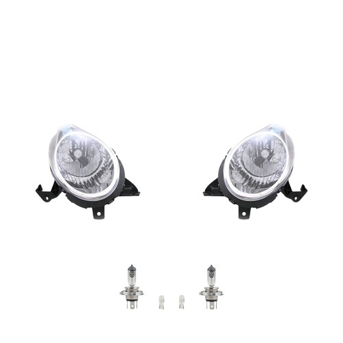 Set Di Fari Alogeni Compatibile Con Nissan Micra K12 07-10 Lampadine Li ...