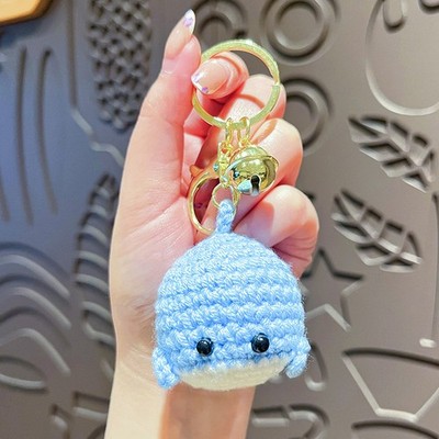 Creative Cartoon Yarn Vrochet Whale Keychain Bag Pendant Cute Gift 1 ...