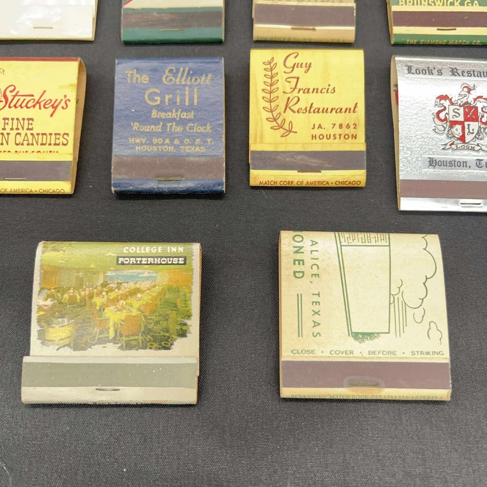 Vintage Houston Restaurant Matchbooks Lot – Advertising Collectible ...