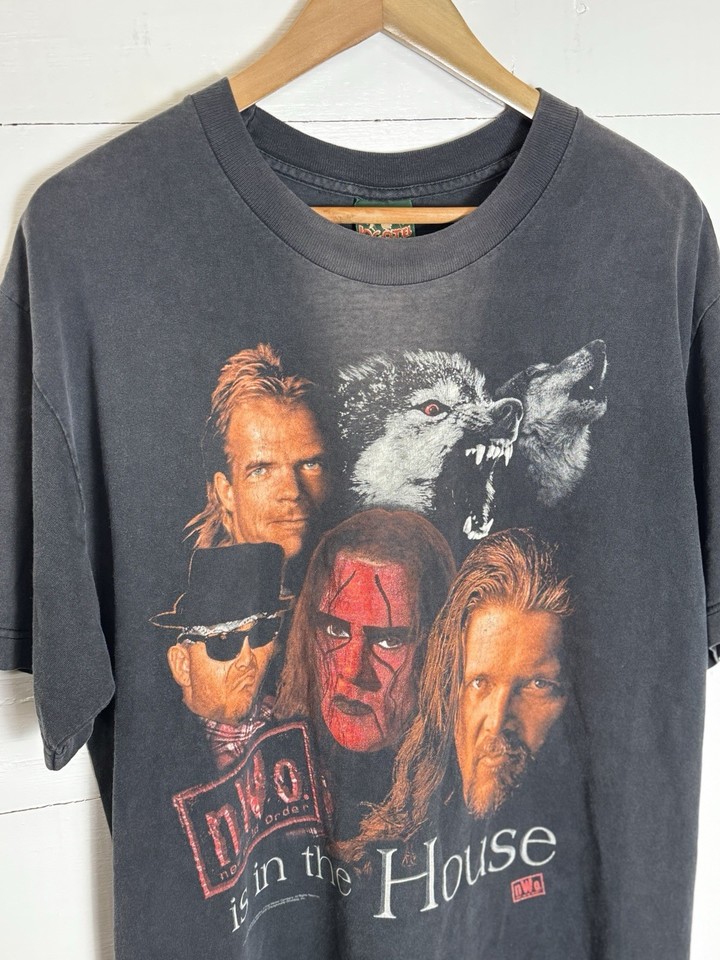 Vintage 1998 WCW NWO New World Order Wolfpack Wrestling Black T-Shirt ...