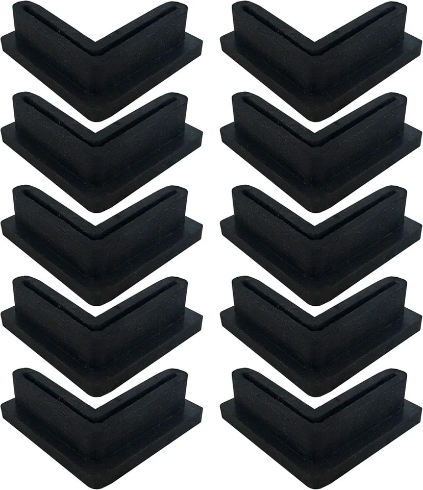 Angle Iron L Shaped Rubber Foot Pads Covers for Shelving 10 Pack | eBay
