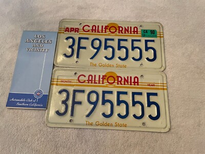 California GOLDEN STATE License Plates 3F95555 | eBay