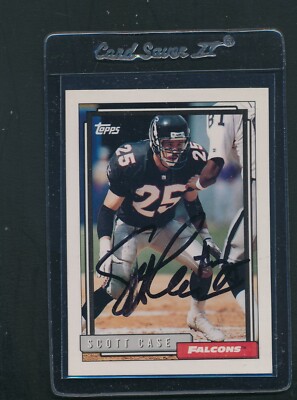 1992 Topps #76 Scott Case Falcons Signed Auto *B8868 | eBay