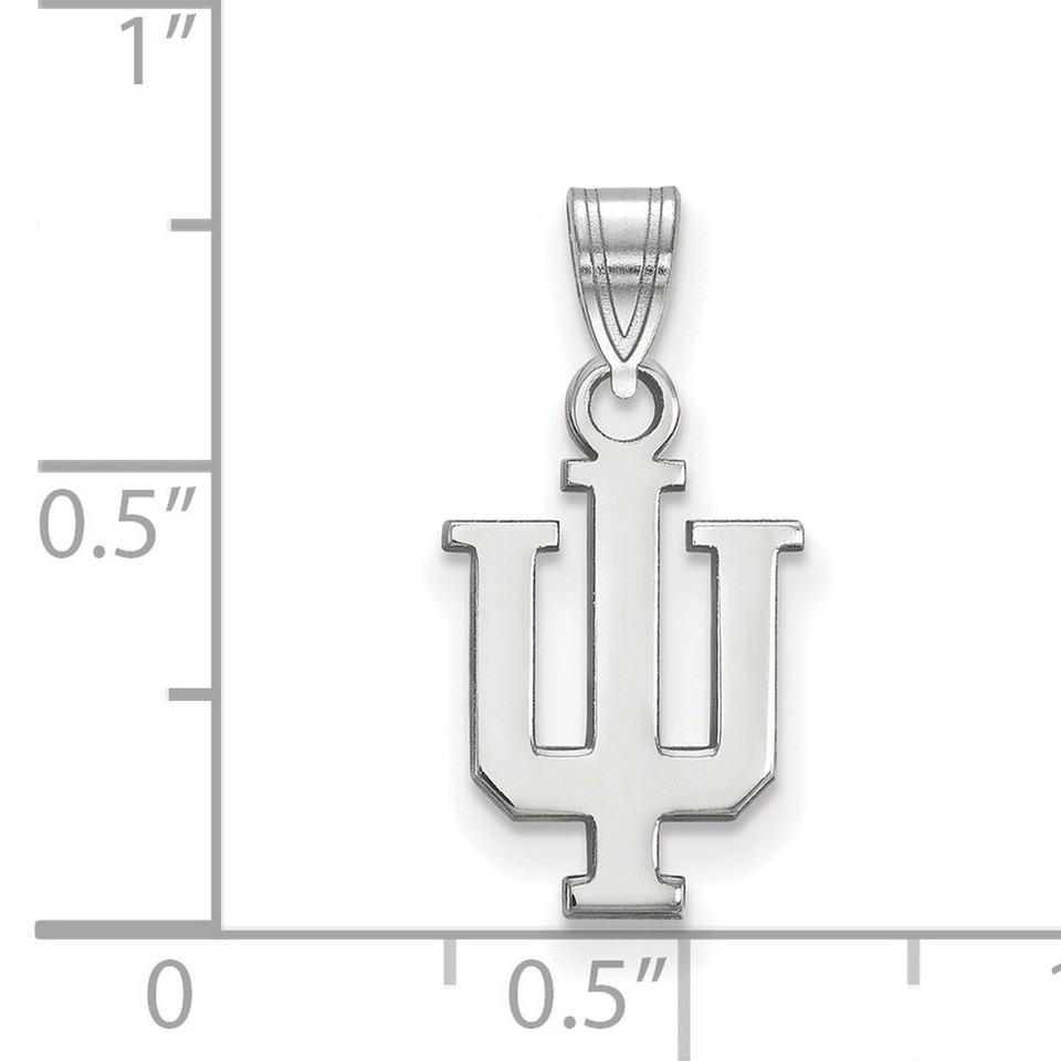 Indiana University Hoosiers IU Trident Logo Charm Pendant in Sterling ...