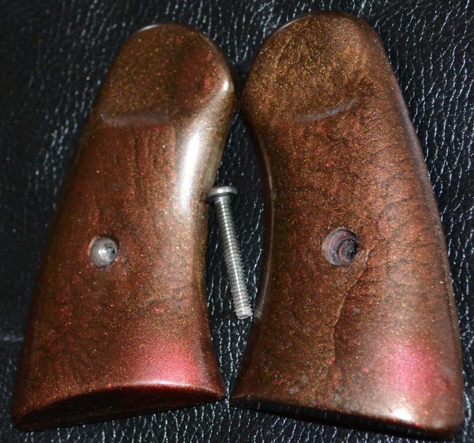 Uberti Schofield pistol grips dark brown plastic with screw | eBay