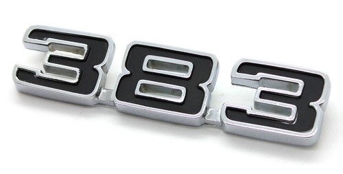 NEW 383 Front Fender Emblem Black & Chrome Trim / For 1969 CAMARO & 69 ...