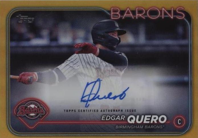 2024 Topps Pro Debut - Edgar Quero #PD-32 Gold Foil Autographs /50 (AU ...