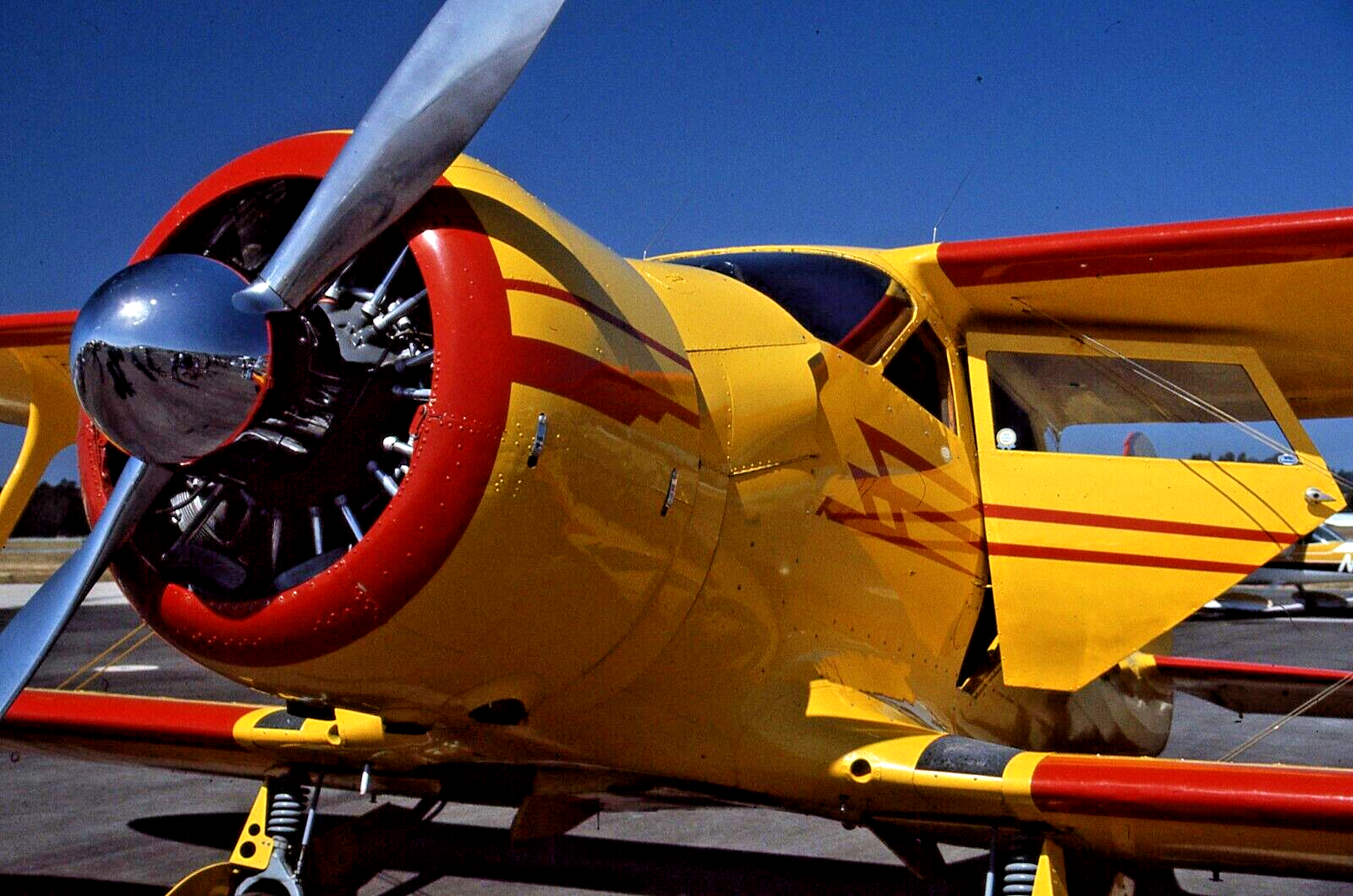 35 MM Color Slides Pro Photo Airplane Show Private Plane Yellow Red ...