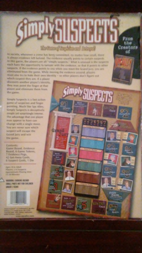 Simply Suspects Board Game | eBay