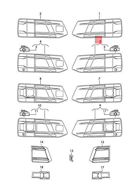 AIR GUIDE GRILLE ANTHRACITE/ DARK CHROME HIGH GLOSS 4M0807681TEFA 17-18 ...