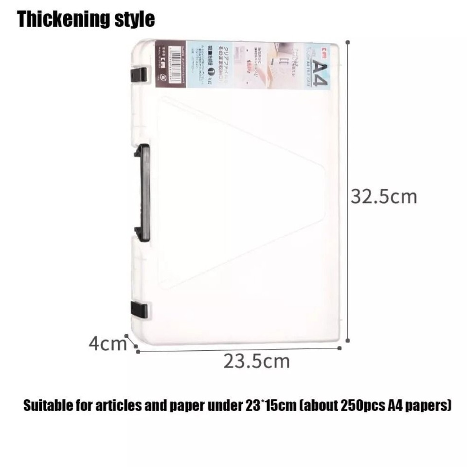 Transparent A4 File Storage Box Plastic Document Box New A4 File Box ...