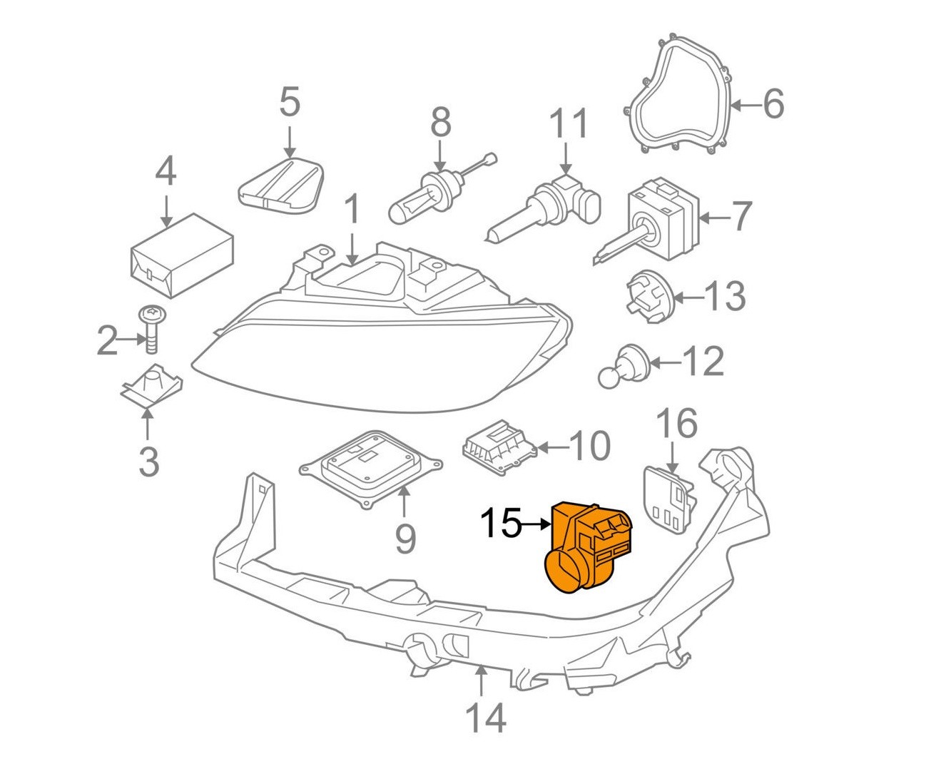 BMW 51117156558 Genuine OEM Lamp Mount Bar Support for sale online | eBay