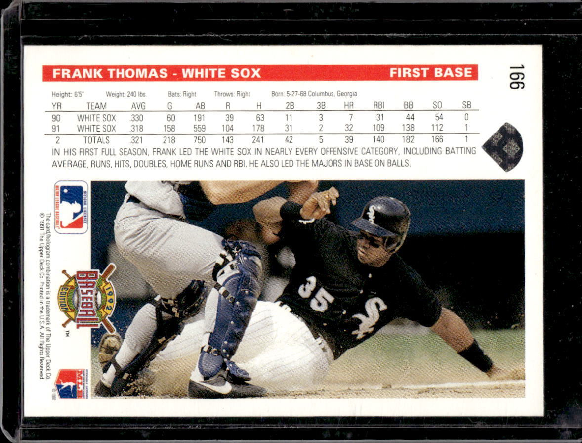 1992 Upper Deck #166 Frank Thomas Factory Set Gold Hologram | eBay