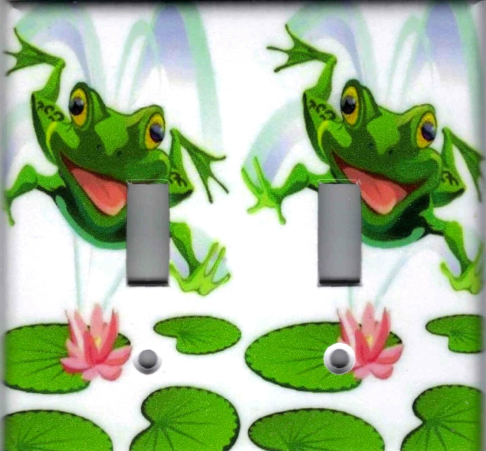 FROG ON LILY PAD FROGS HOME WALL DECOR LIGHT SWITCH PLATES AND OUTLETS ...