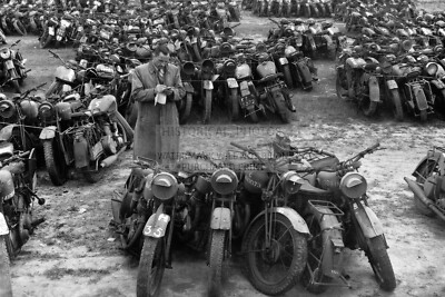 WW2 MILITARY SURPLUS MOTORCYCLES UP FOR AUCTION 1946 4X6 PHOTO | eBay