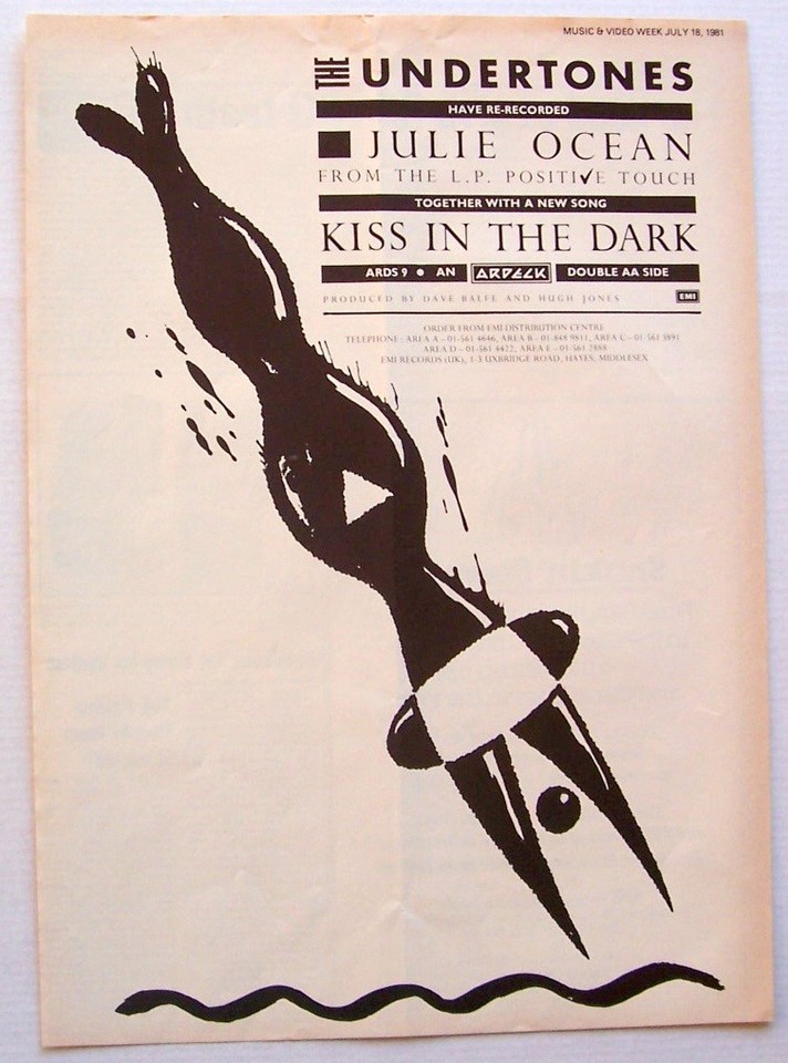 THE UNDERTONES 1981 original POSTER ADVERT JULIE OCEAN positive touch | eBay
