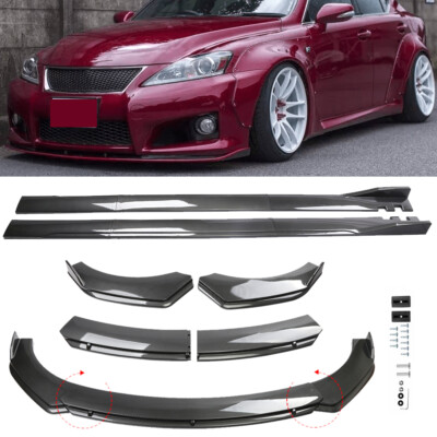 For Lexus IS250/300/350 Carbon Style Front Bumper Lip Spoiler Splitters ...