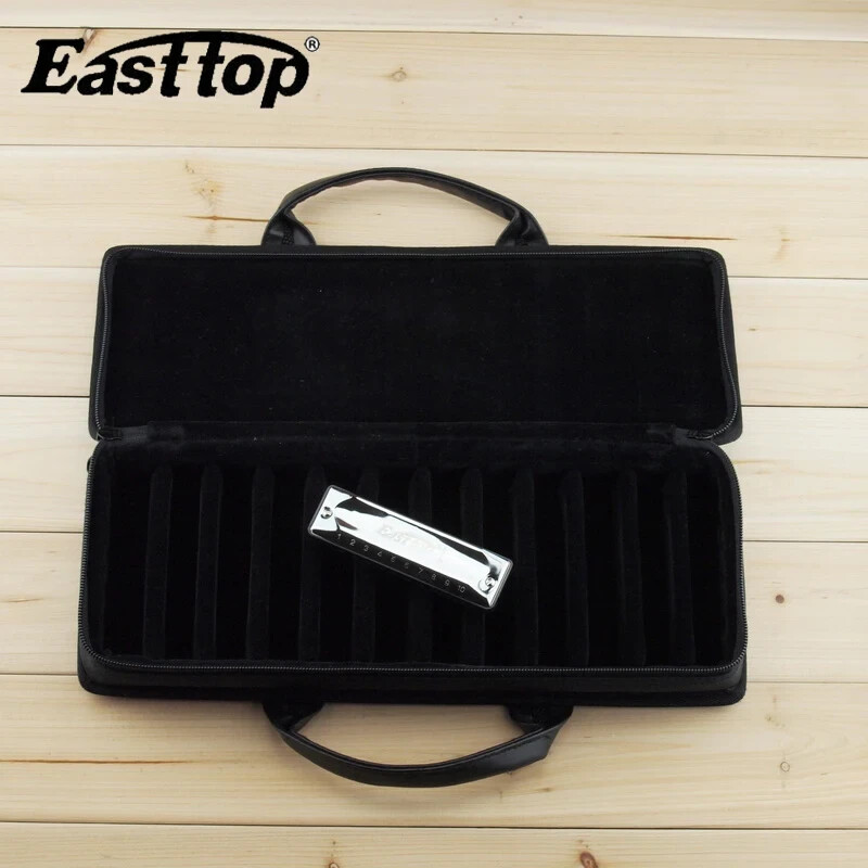10Hole Blues Harmonica Case Diatonic Harmonica Case/Harp Bag for 12 ...