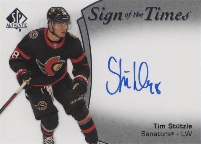 2021-22 SP Authentic - Sign of the Times Tim Stutzle #SOTT-TS (AU) for ...