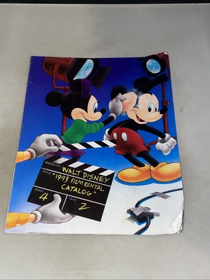 Vintage Disney Movies Film Rental Catalog 1993 Collectible Book Walt ...