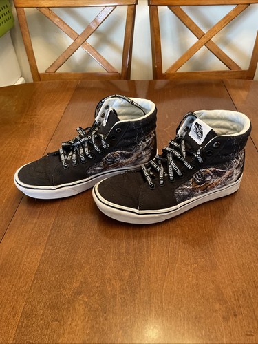 Vans Womens Sk8-Hi Comfycush Discovery Channel Project Cats Tigers Shoe ...