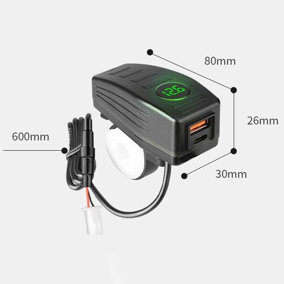 Motorcycle USB Charging Port 12V 24V Waterproof Charger for Various ...