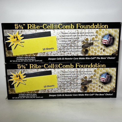 20 Medium Super 5⅝" Prewaxed Plastic Beehive Rite-Cell Foundation New | eBay