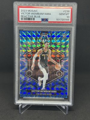 2023-24 Panini Mosaic Victor Wembanyama #238 Reactive Blue Mosaic RC ...
