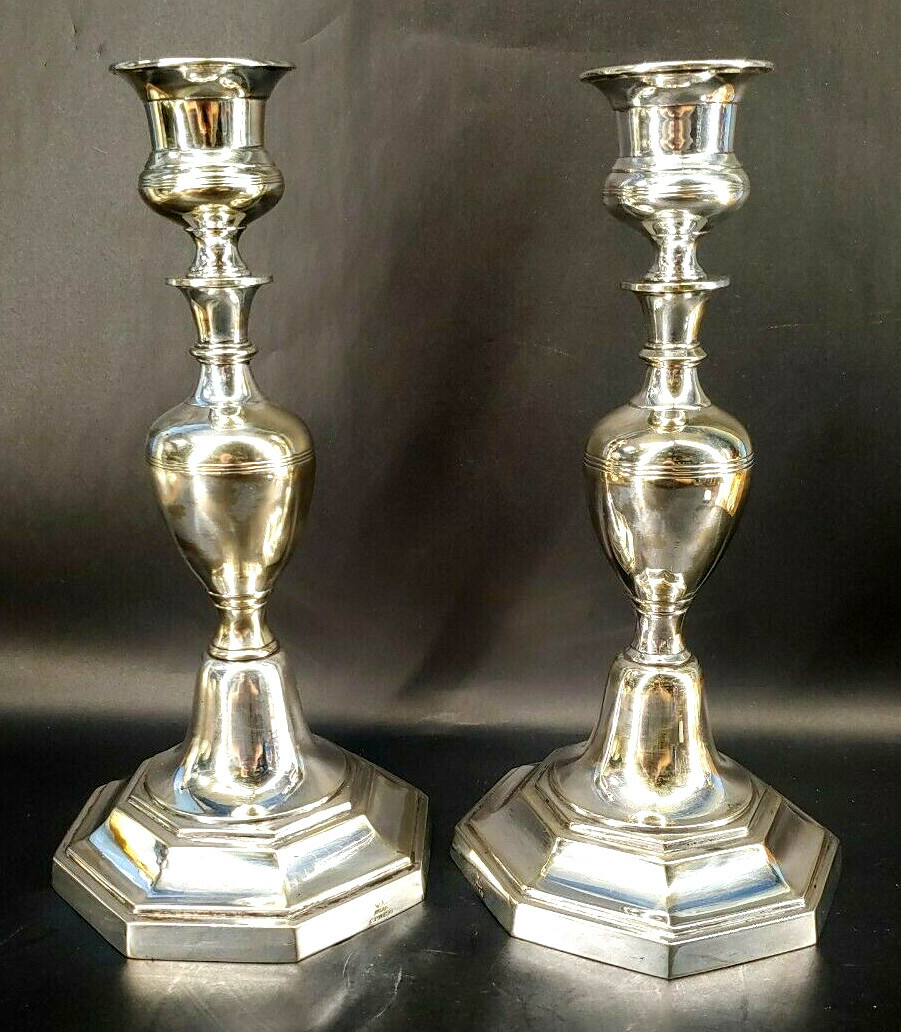 William Adams Towle EPNS.A1 Silver Plated Candlesticks PAIR Made in ...