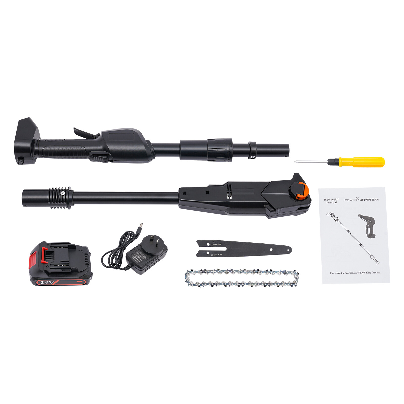 Adjustable Cordless Battery Pole Chain Saw Electric Chainsaw Tree ...